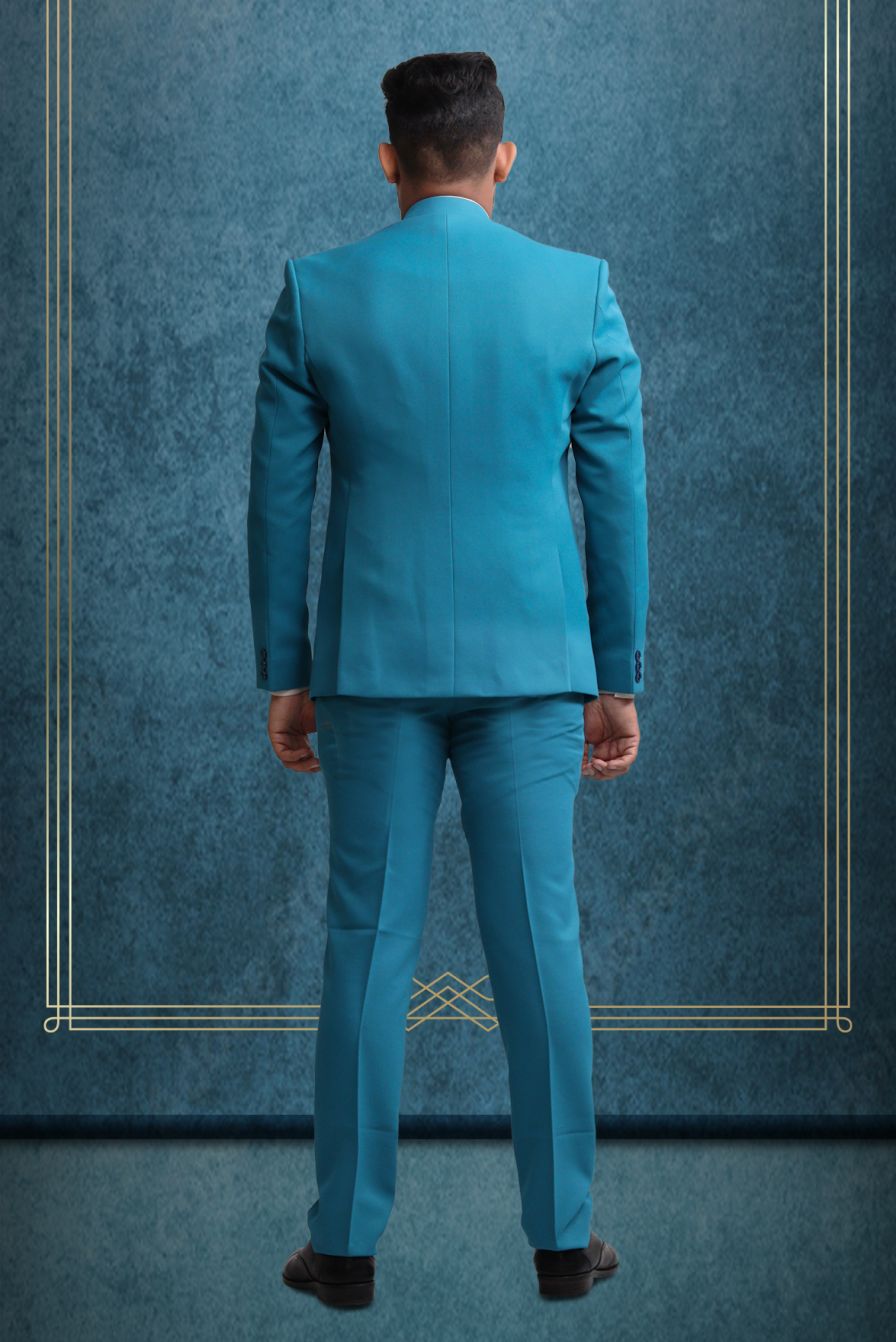 3 Piece Imported Fabric Blue Suit