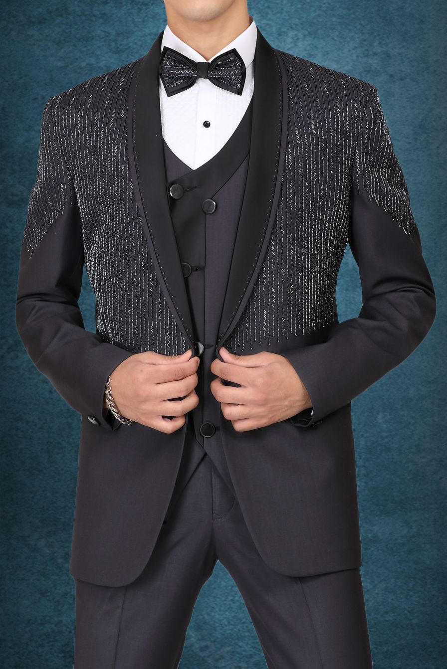 Charcoal Grey Breathtaking Event & Party Suit